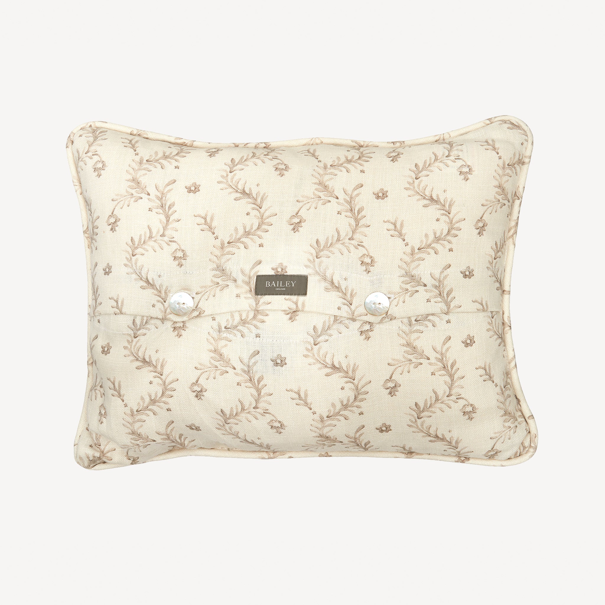Trellis Garden Linen Rectangular Cushion Natural – Bailey England